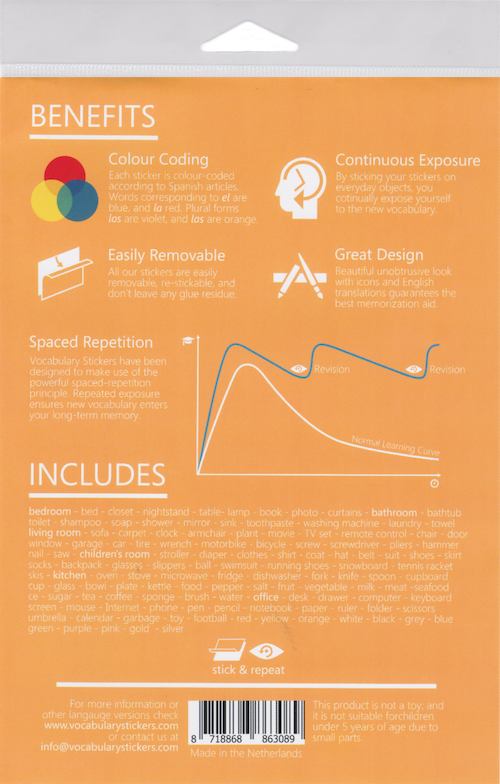 🇪🇸 Spanish Language Stickers – VocabularyStickers™